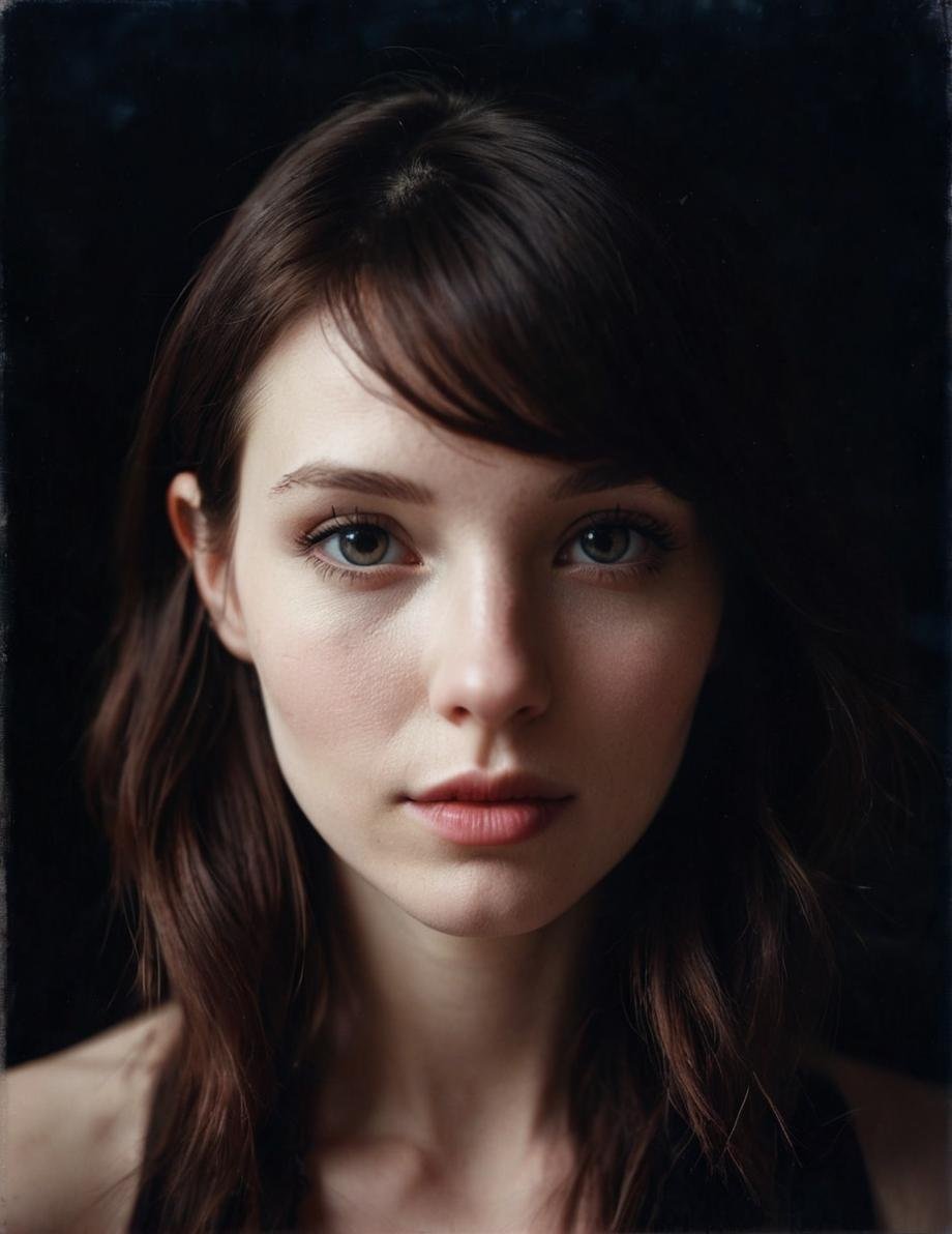 dark shot, face photo of 28 y. | image created by | Tensor.Art