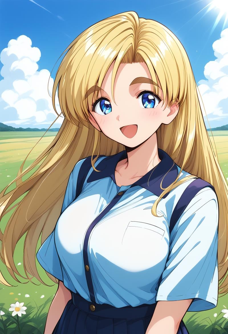 1girl, solo, solo, (field:1.2) | image created by | Tensor.Art