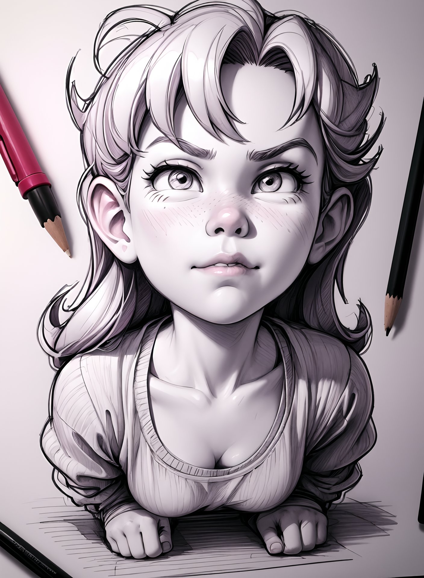 Lovely detailed sketch art in | image created by | Tensor.Art