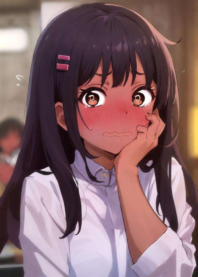 embarrassed, 1girl, blush, wav | image created by | Tensor.Art