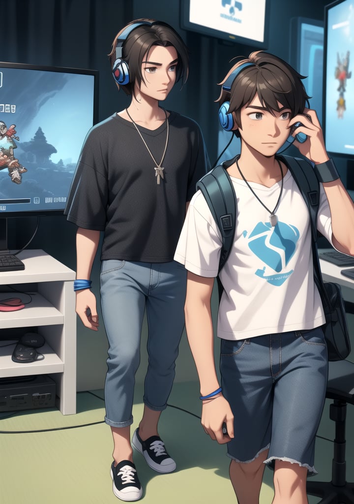 1 Anime Boy, Top:Gaming Graphi | image created by | Tensor.Art
