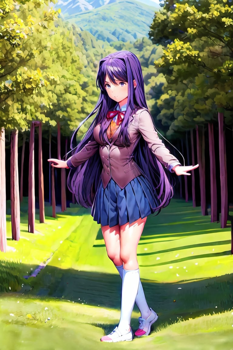 Yuri, DDLC, full body, best qu | image created by | Tensor.Art