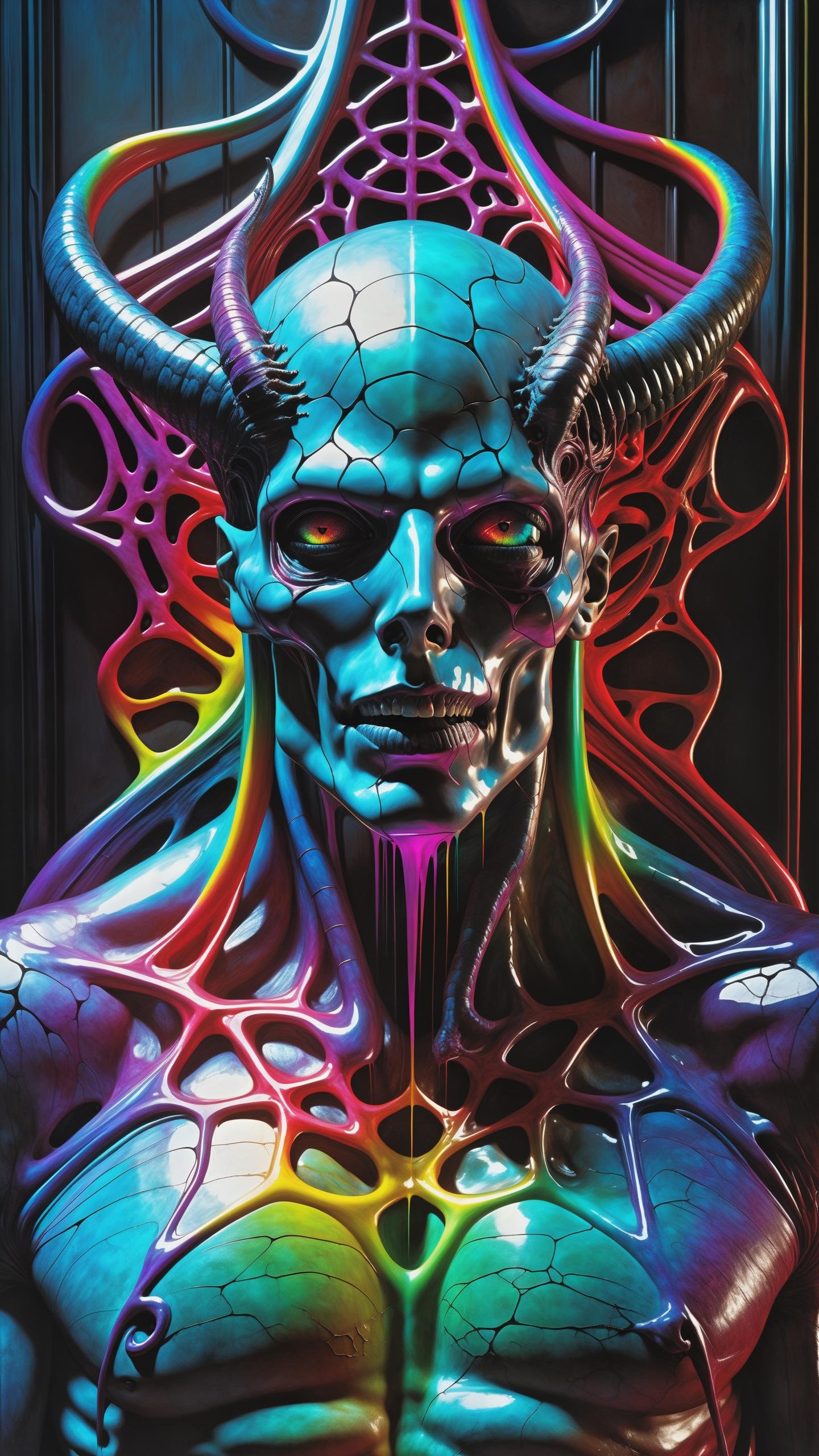 a dangerous looking man rainbo | image created by | Tensor.Art