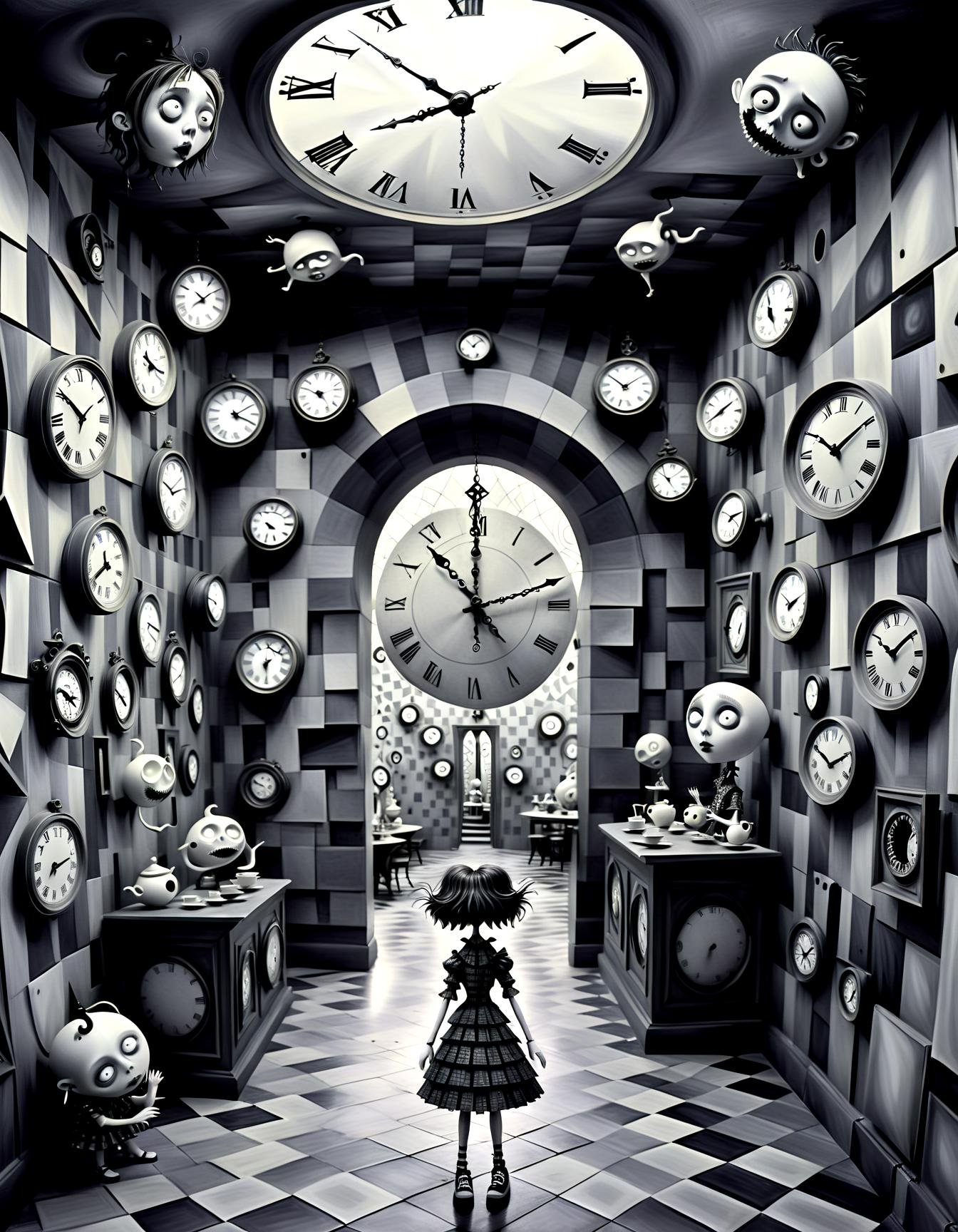 monochrome (pencil scektch:1.1 | image created by | Tensor.Art