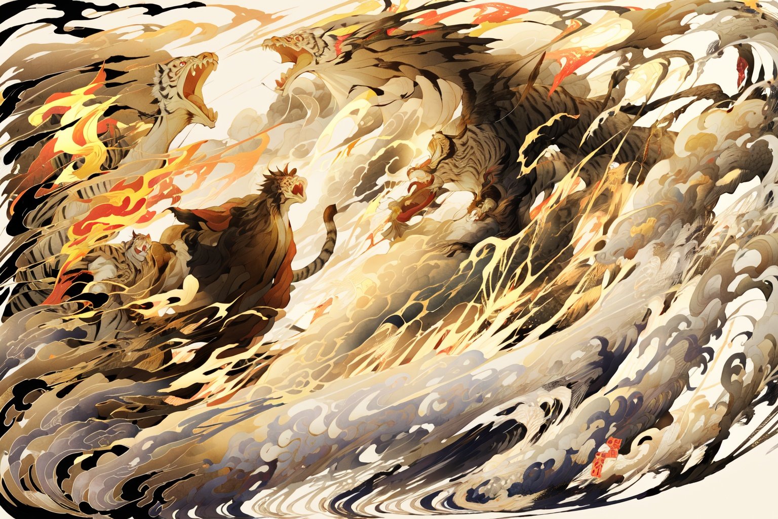 -ghost nocturnal, tiger, easte | image created by | Tensor.Art