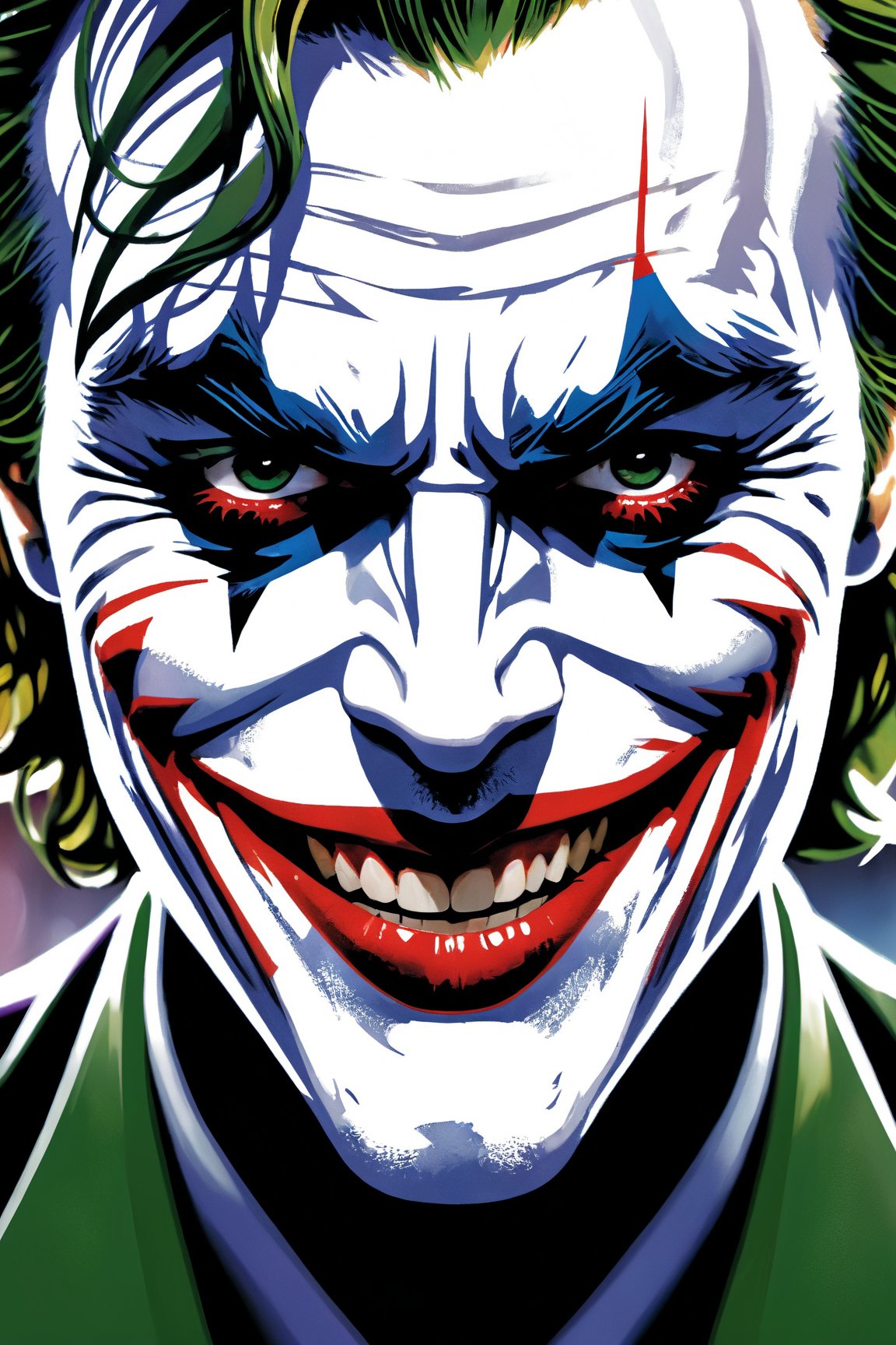 realistic, close up of a joker | image created by | Tensor.Art