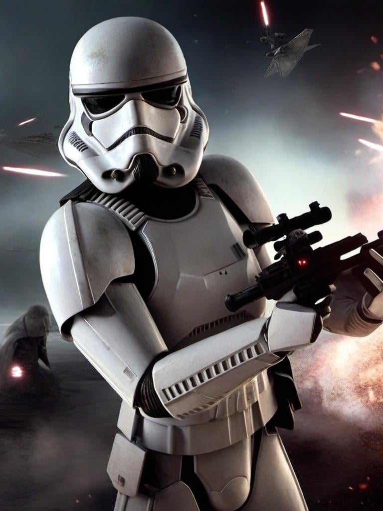 a star wars stormtrooper is st | image created by | Tensor.Art