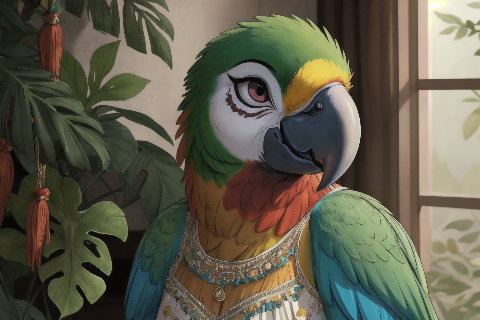 Parrot, anthro, intricate_deta | image created by | Tensor.Art