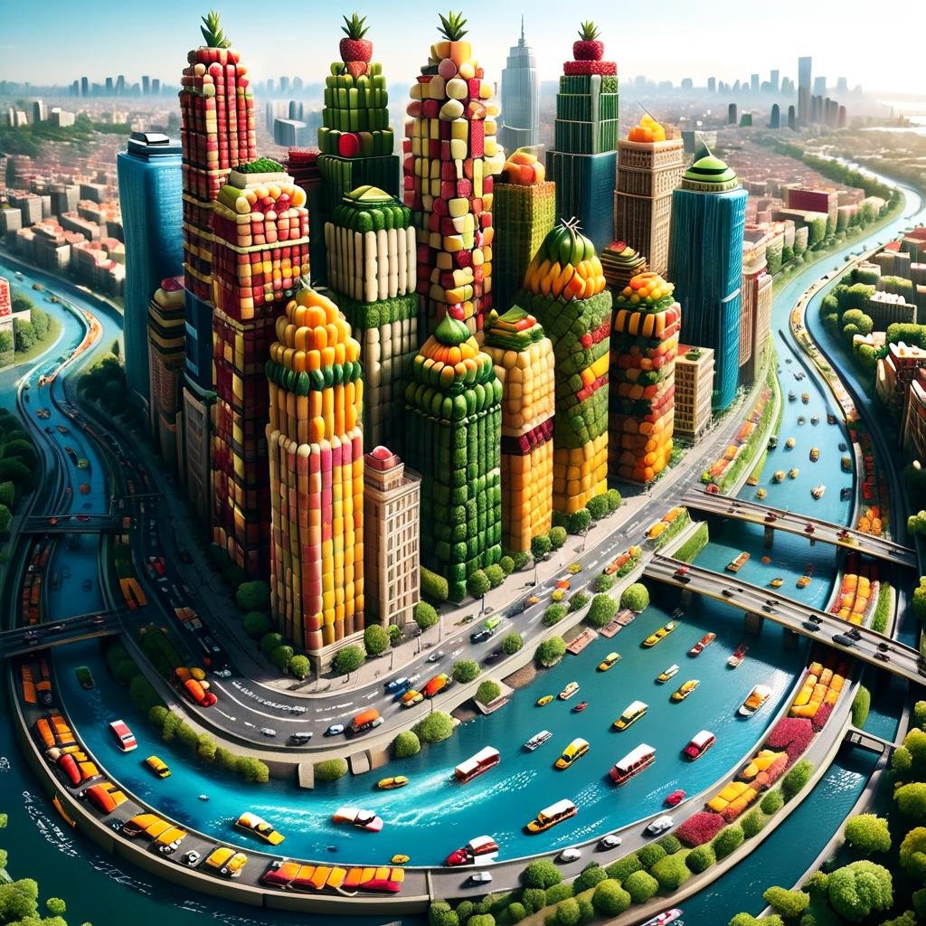 fruity,city,outdoors,food,wate | image created by | Tensor.Art