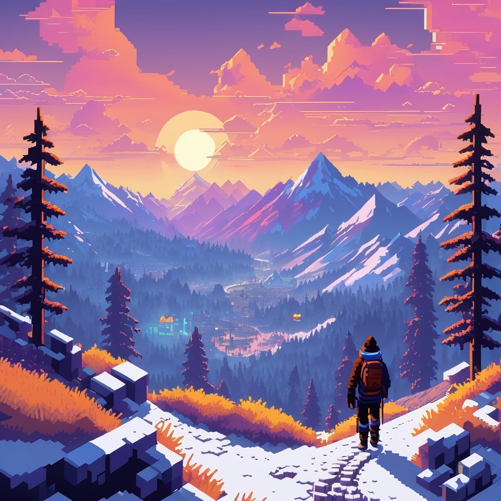 There are snowy mountains in t | image created by HGF74 | Tensor.Art