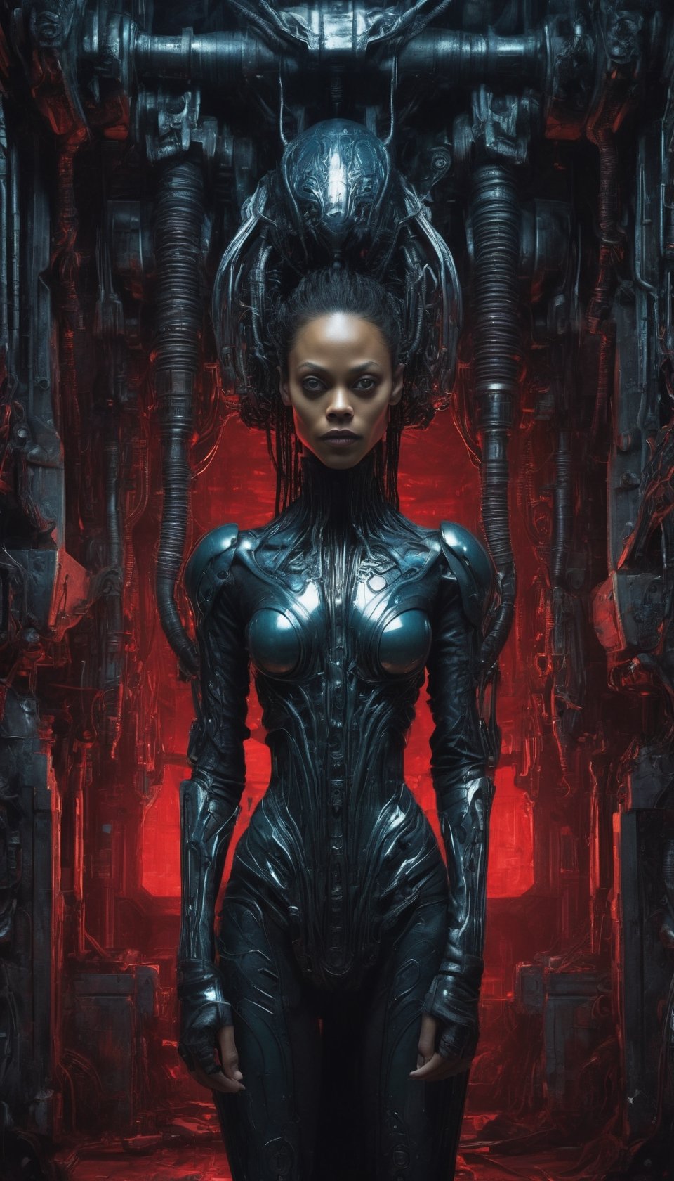 In a nightmarish biomechanical | image created by SimX0791 | Tensor.Art