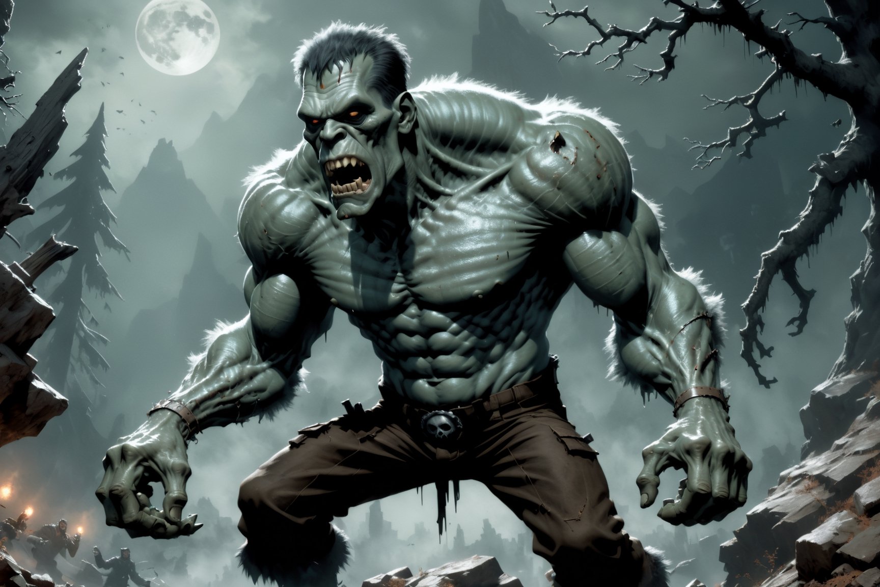 Monster Fight | image created by Sparthano | Tensor.Art