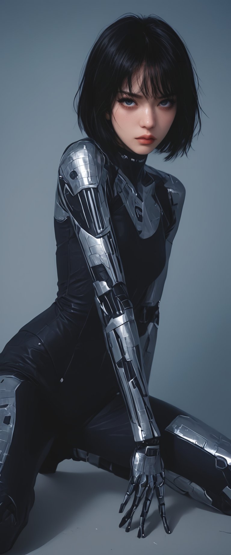A solo female cyborg stands ta | image created by ctmaker | Tensor.Art