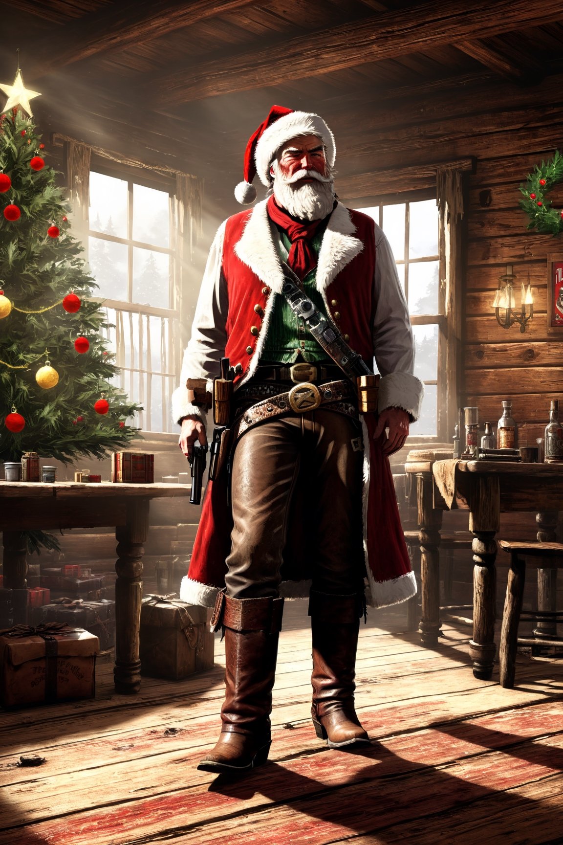 Santa Claus venture into "Red | image created by miramura101 | Tensor.Art