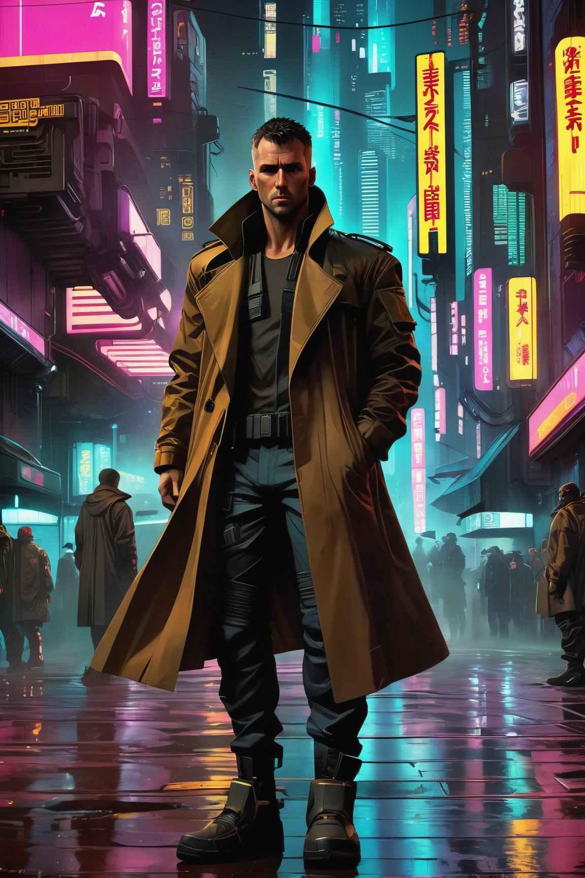 Blade runner + Cyberpunk | image created by miramura101 | Tensor.Art