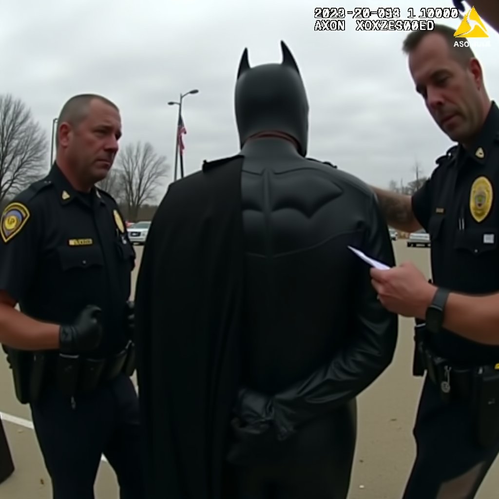 batman standing in the center | image created by Bloody669 | Tensor.Art