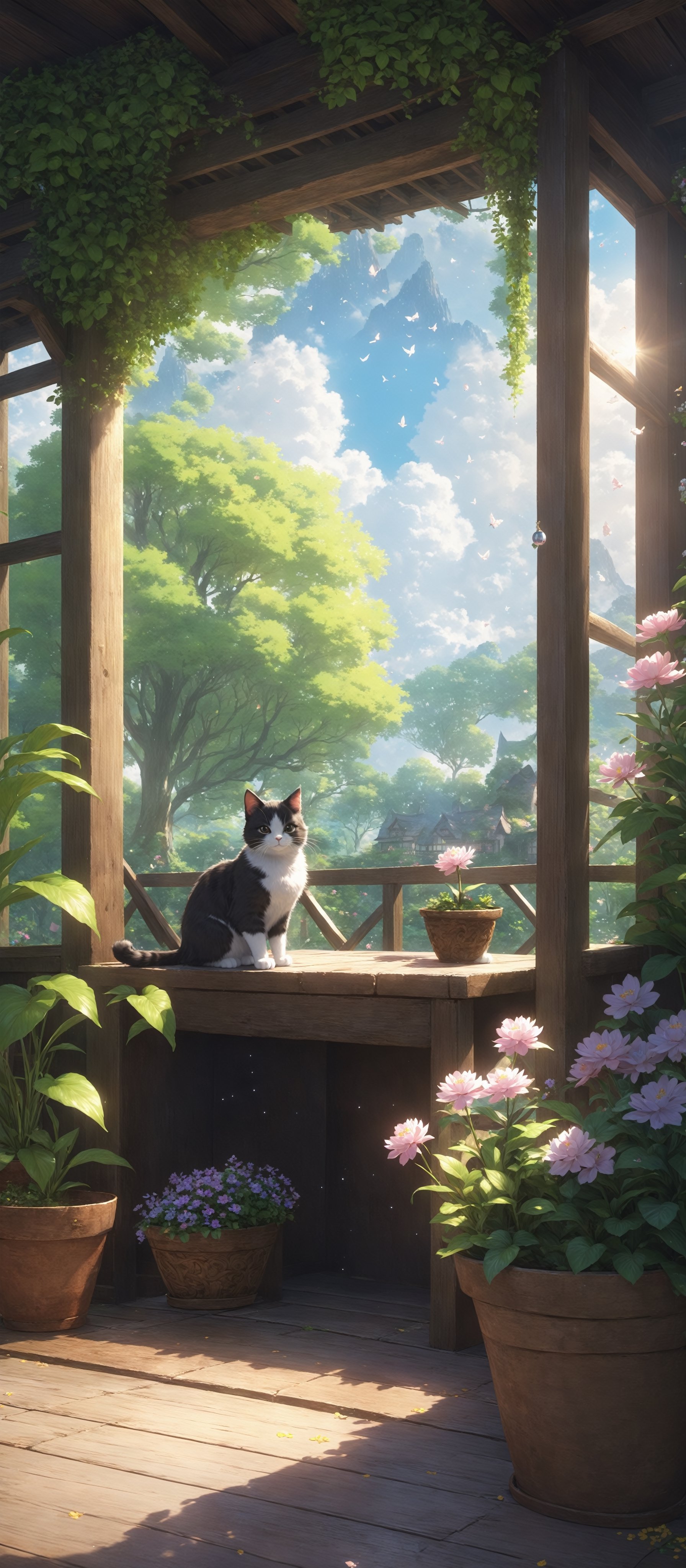 Cat in veranda 280923 1 | image created by Cowart | Tensor.Art