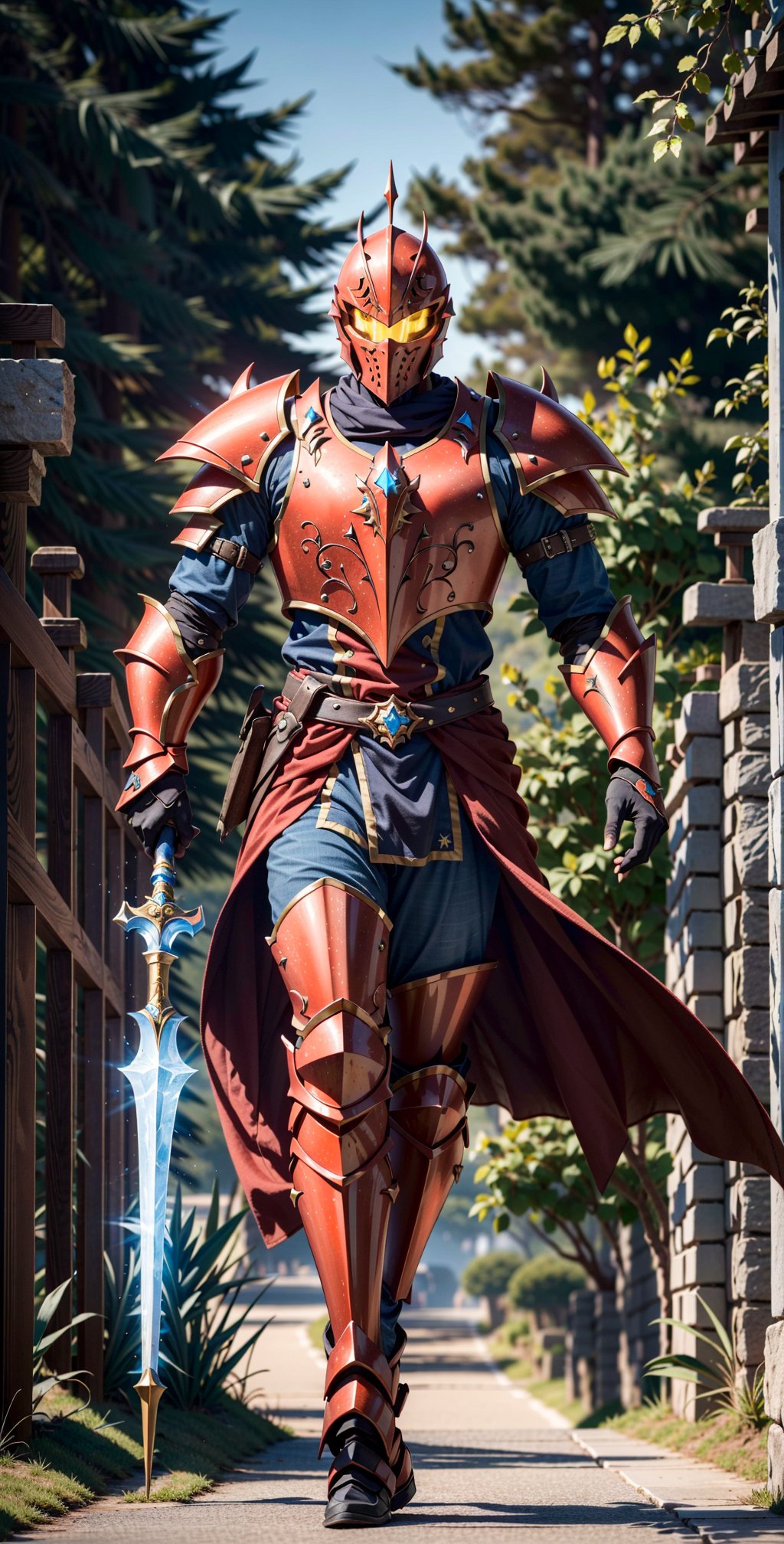 Red knight Armour | image created by Agone | Tensor.Art