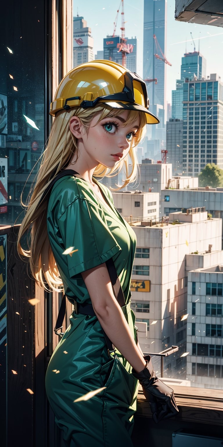 A beautiful girl, in a constru | image created by Jleo | Tensor.Art