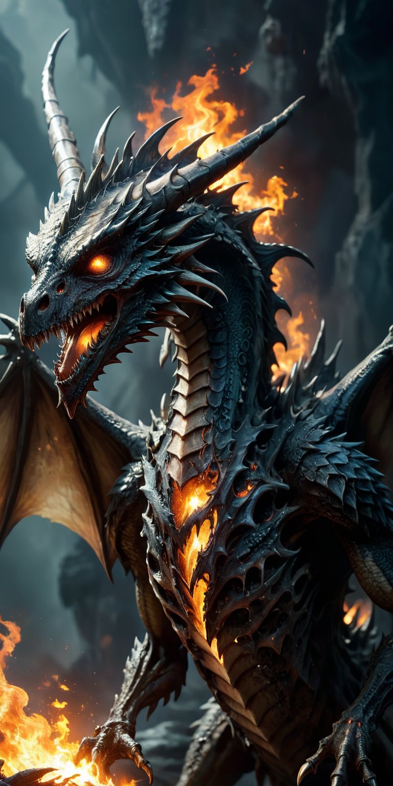 A dracolich, a horrifying unde | image created by Caption Master ...