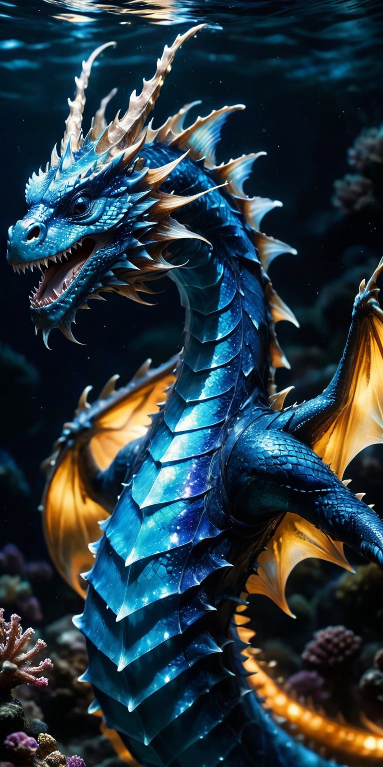 An ethereal dragon with sapphi | image created by Caption Master ...