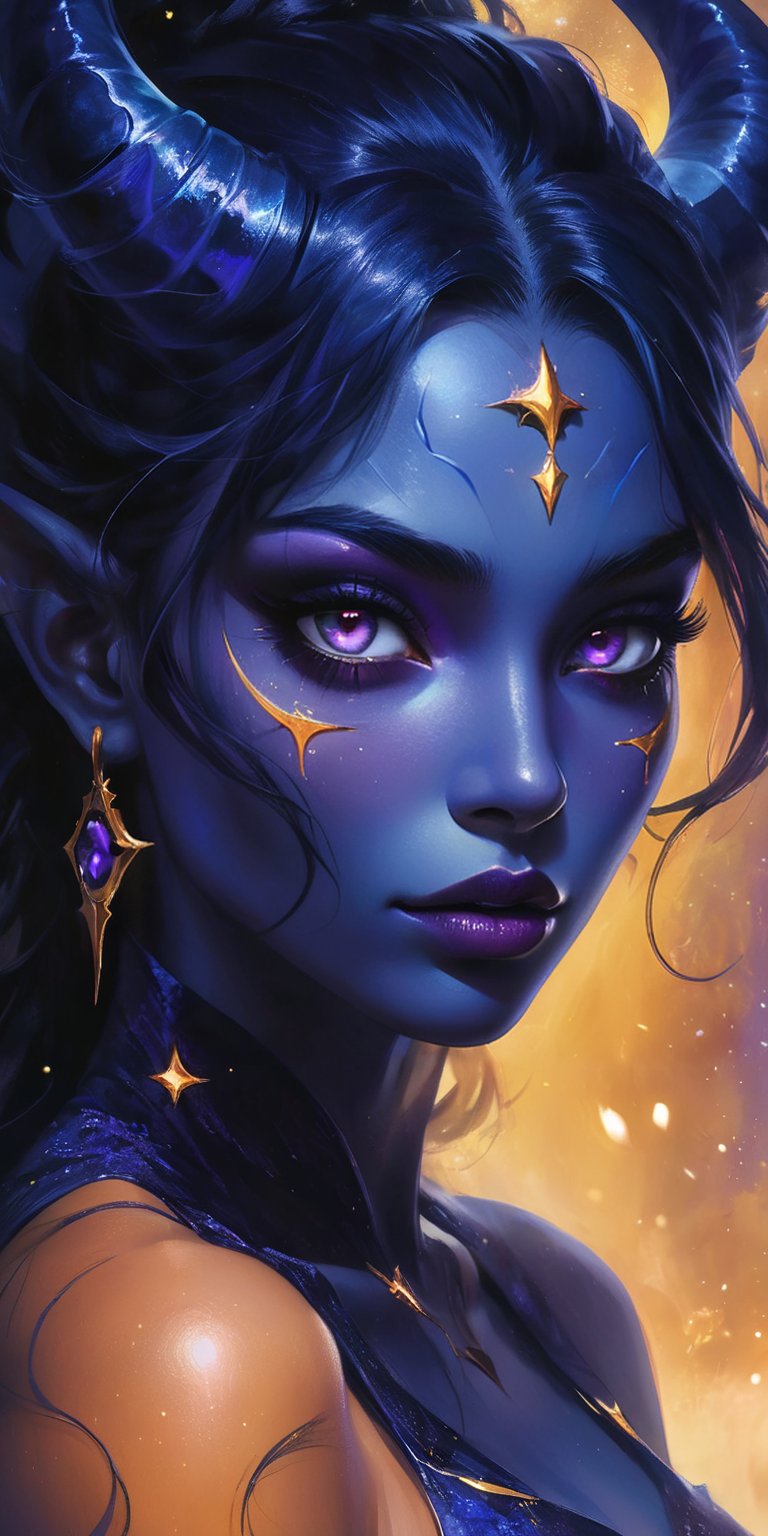 A close-up portrait of a demon | image created by Caption Master ...