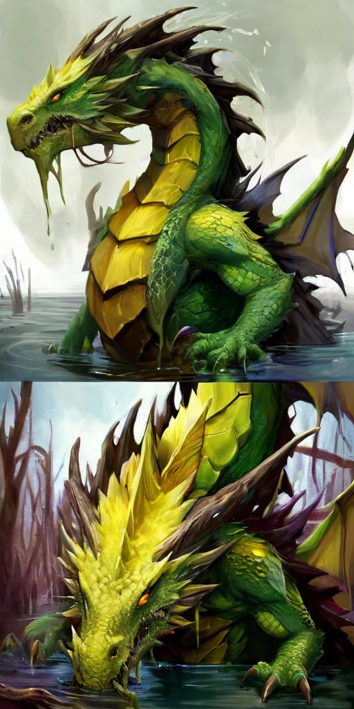 Swamp Horror Dragon A monstrou | image created by Caption Master ...