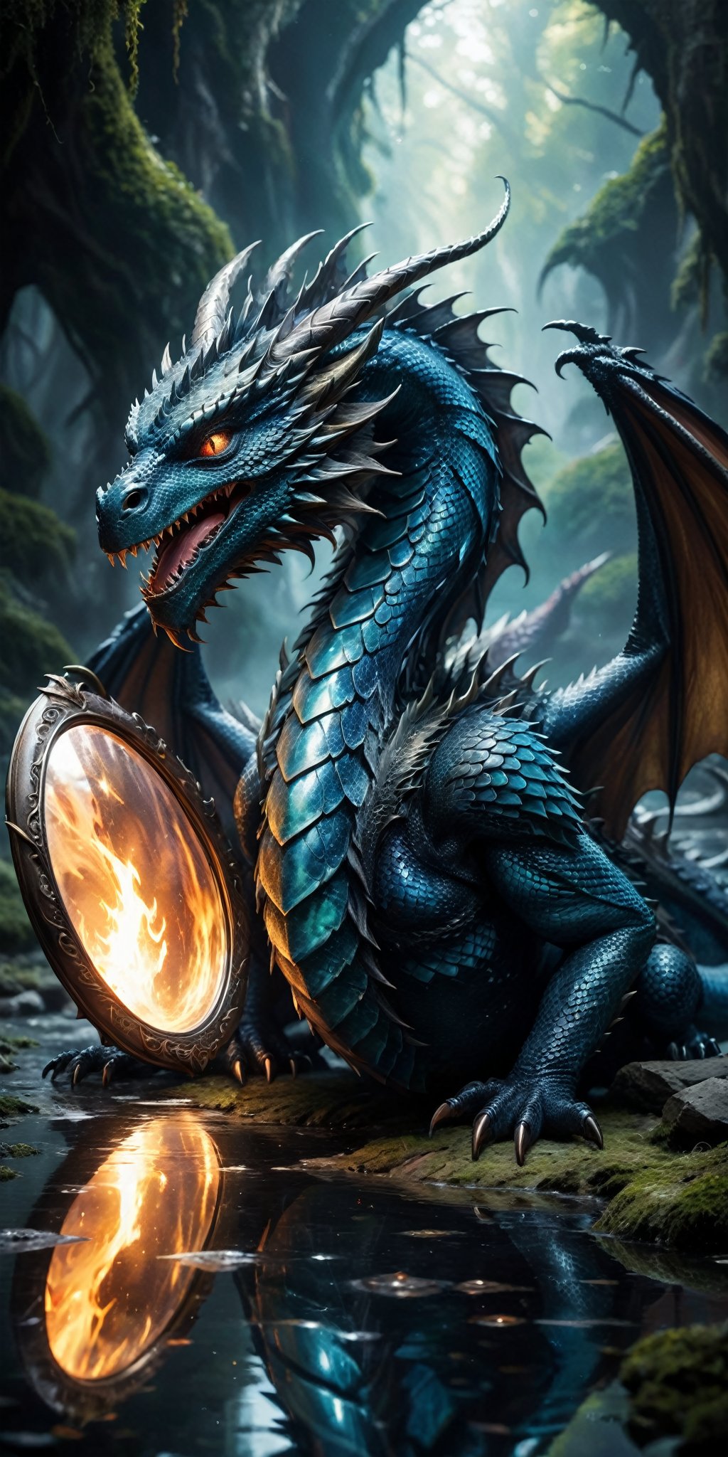 Mirror Realm Dragon A dragon w | image created by Caption Master ...