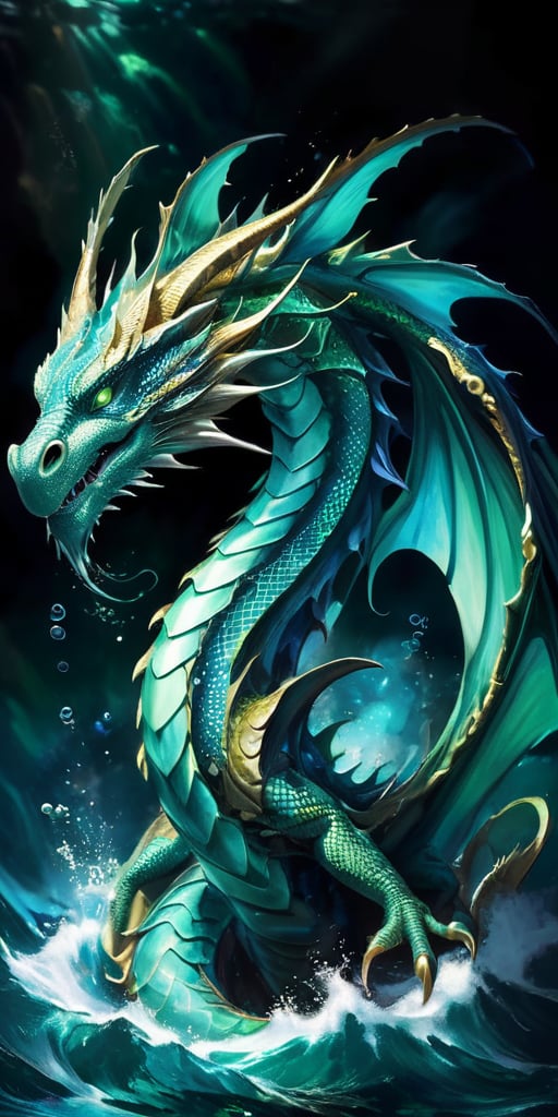 Oceanic Serpent Dragon An enor | image created by Caption Master ...