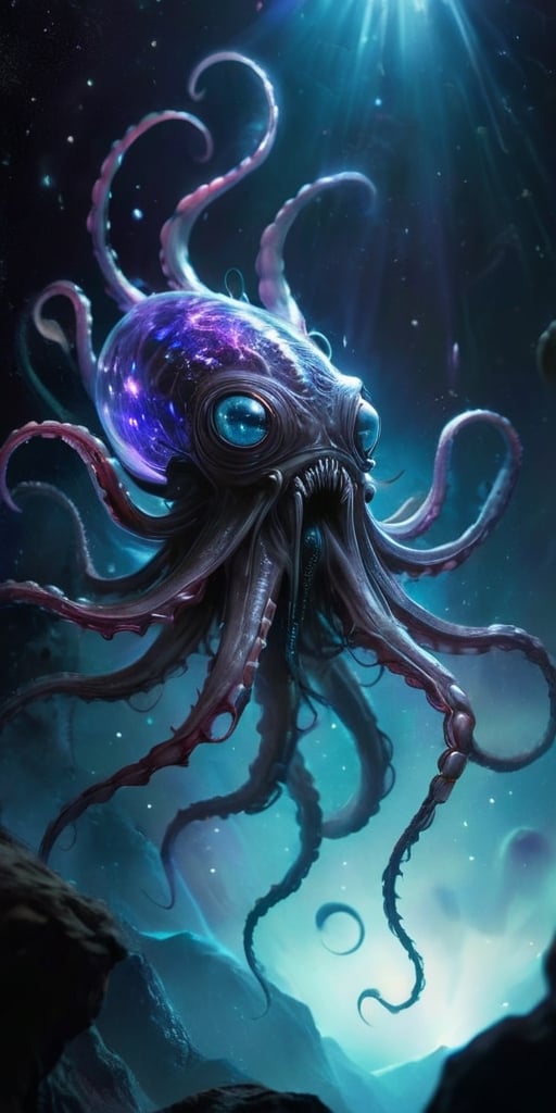 A terrifying, alien-monster hy | image created by Caption Master ...