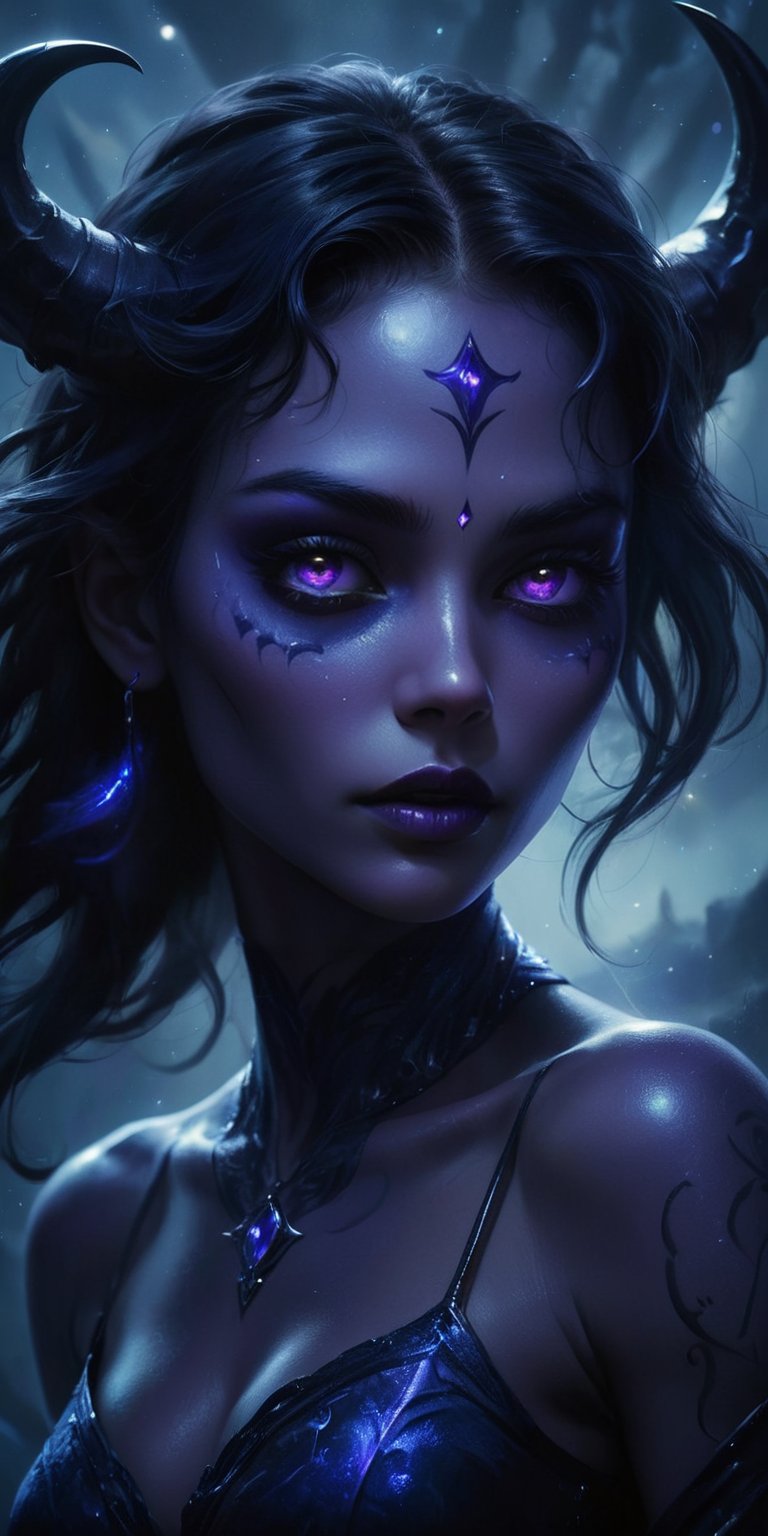 A close-up portrait of a demon | image created by Caption Master ...