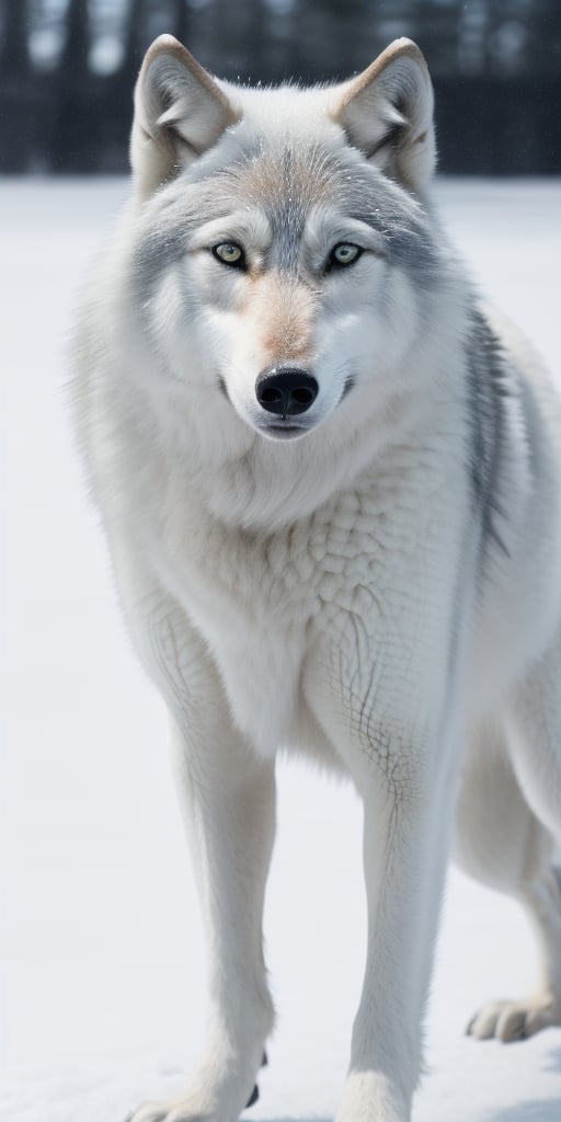 white Wolf, male wolf, big, ic | image created by TokyoBeauty | Tensor.Art