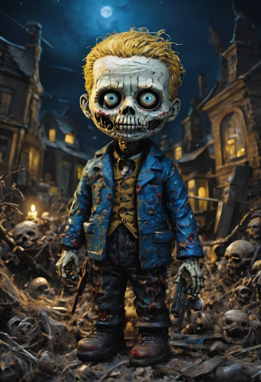 adorable, dark, zombie apocaly | image created by Panchovilla | Tensor.Art