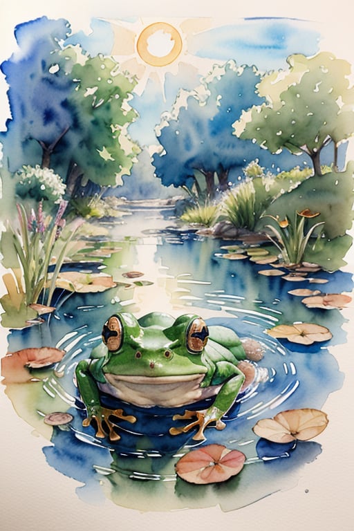 watercolor Beatrix Potter-styl | image created by lartista | Tensor.Art