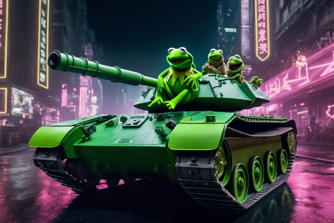 Kermit gone wild | image created by Kingston Petofi | Tensor.Art
