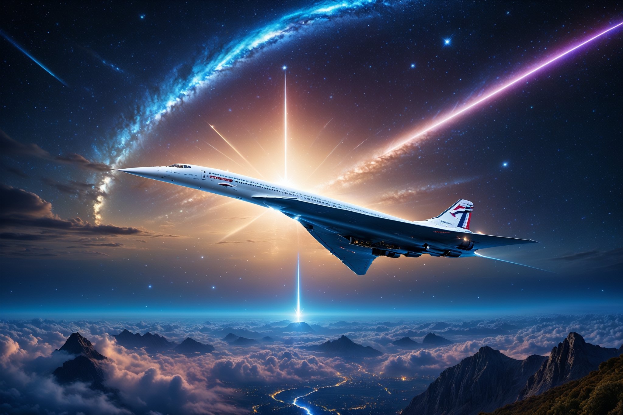 The legendary airplane Concord | image created by KRM5 | Tensor.Art