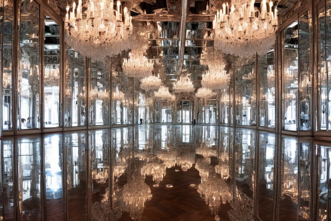 The Palace of Mirrors: A palac | image created by Goblinius | Tensor.Art