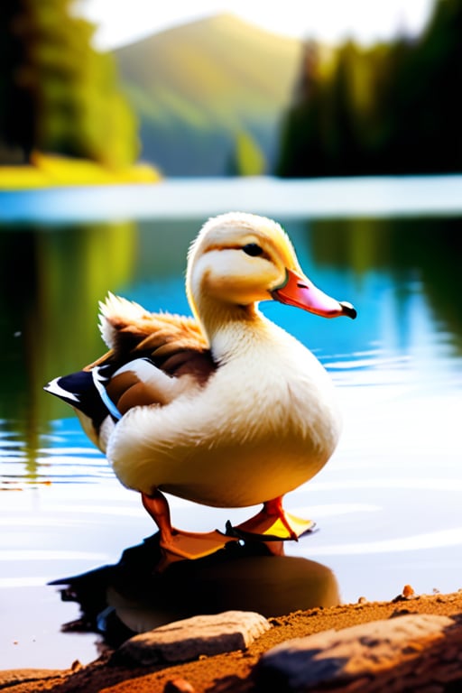 Swans and Duckies | image created by Atomicflameice | Tensor.Art