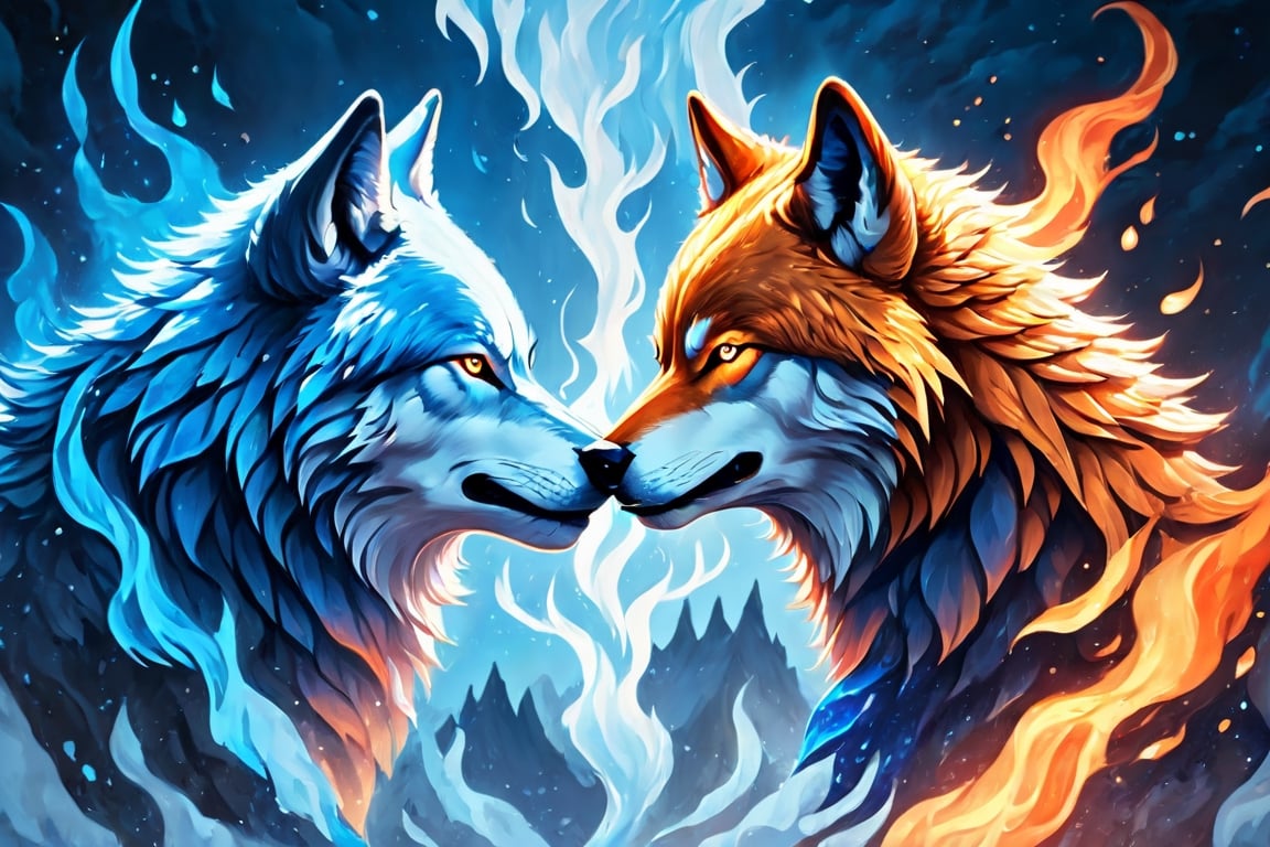 Water & Fire | image created by Davo | Tensor.Art