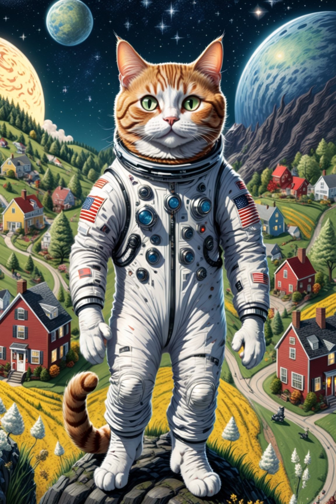 Full body a cat in a space sui | image created by Hello Nice To Meet ...