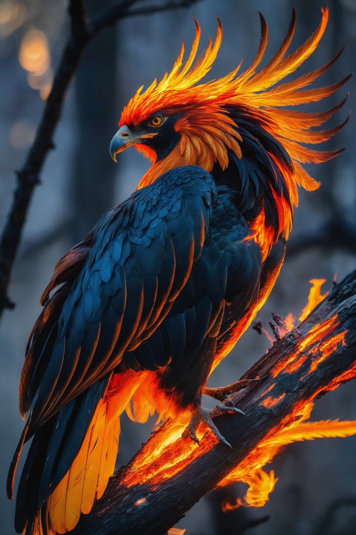 A big gorgeous phoenix with fi | image created by Volna | Tensor.Art