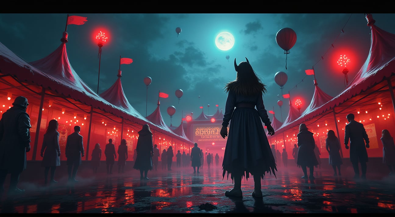 Evil twisted carnival | image created by 🅼🅰🅳🅲🅰🆃 | Tensor.Art