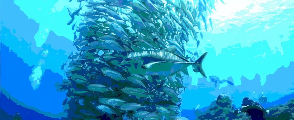 Fish Tornado | image created by user_621773198714986900 | Tensor.Art