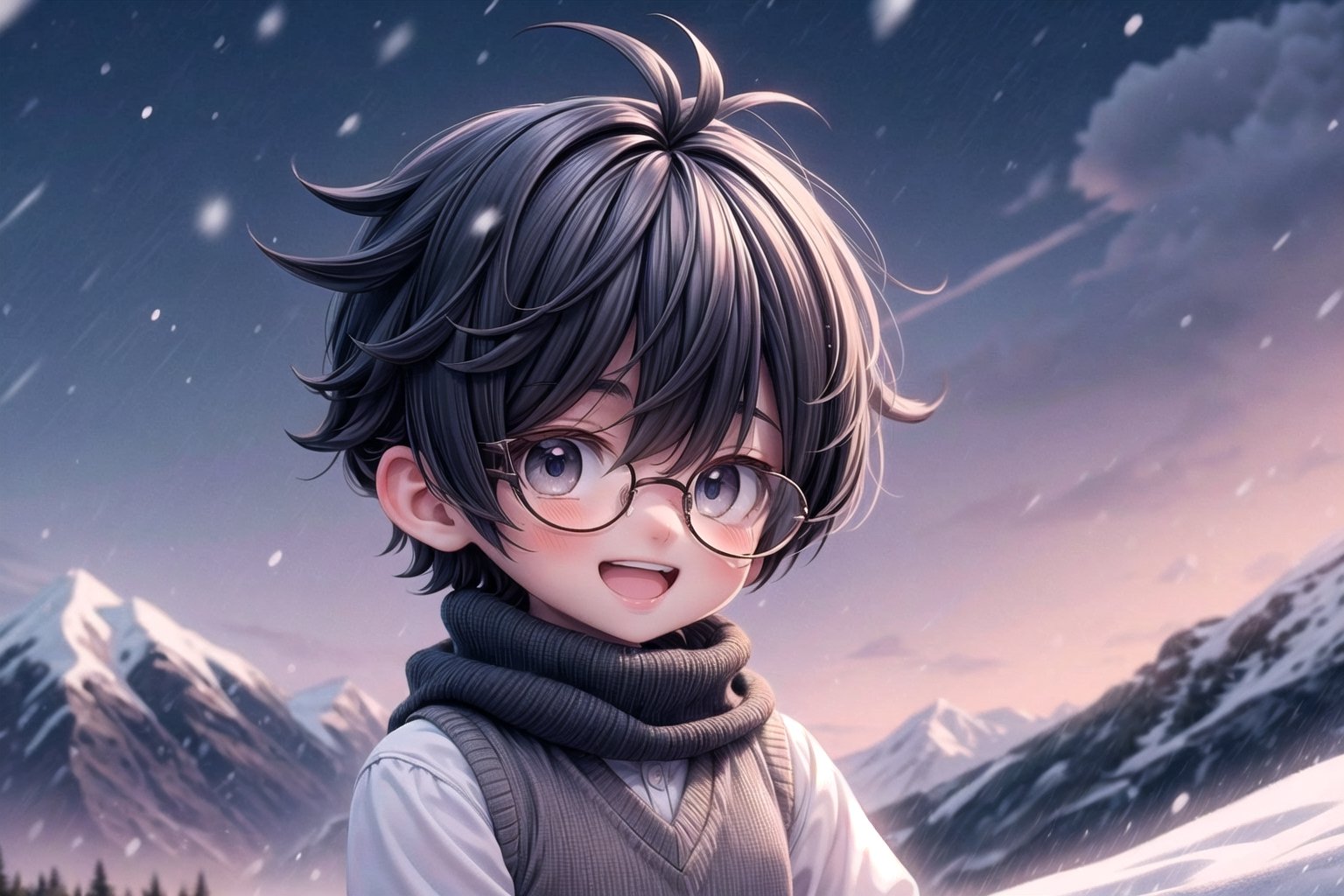 1boy, chibi boy, very short ha | image created by Magickid | Tensor.Art