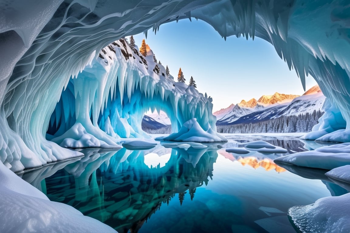 magnificent ice cave, embedded | image created by Kevin Hohler | Tensor.Art