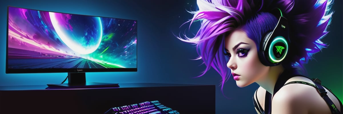 💖Sexy Niji GamerGirl💋 | image created by Apolonia | Tensor.Art