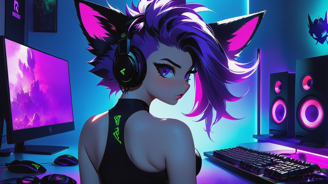 💖Sexy Niji GamerGirl💋 | image created by Apolonia | Tensor.Art