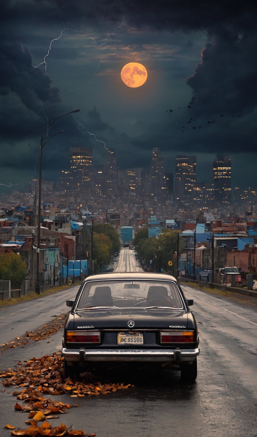 Rain-Kissed Car! | image created by cgSohy | Tensor.Art