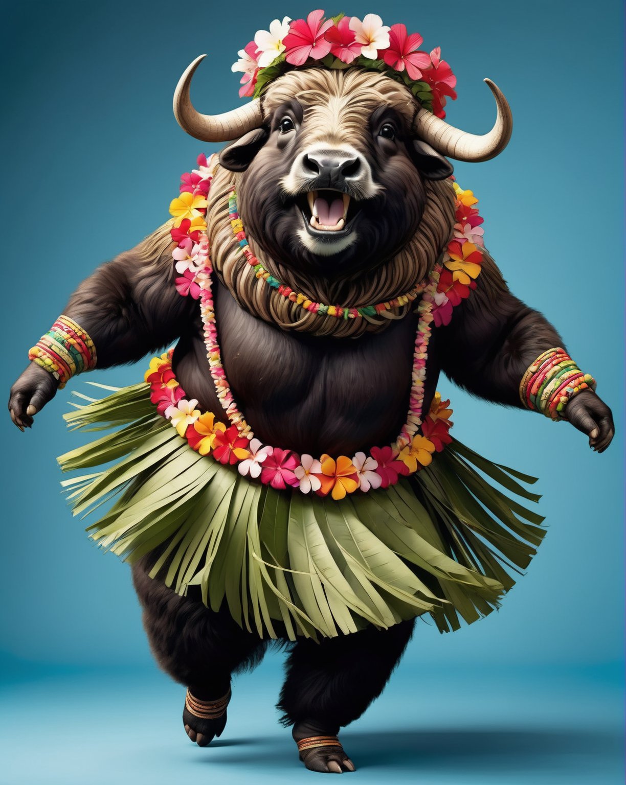 Animal Hula Dancers | image created by レオナルドくま | Tensor.Art