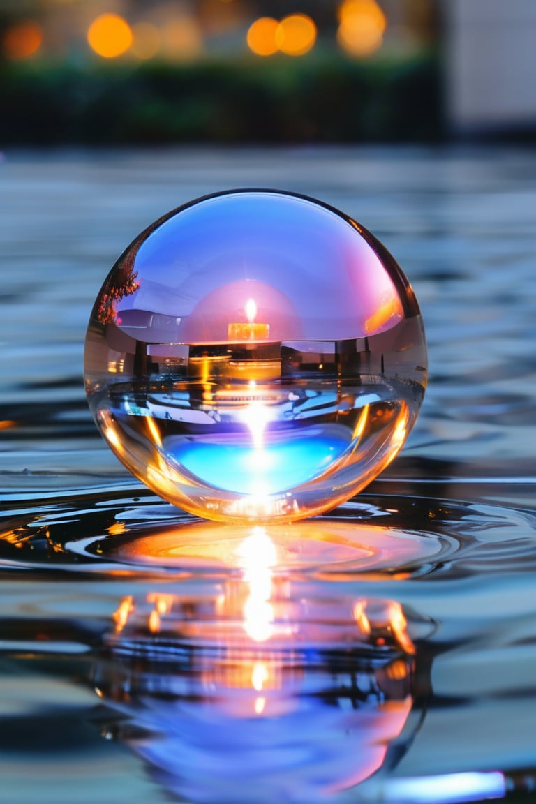 Holographic, a floating orb, d | image created by TracQuoc | Tensor.Art